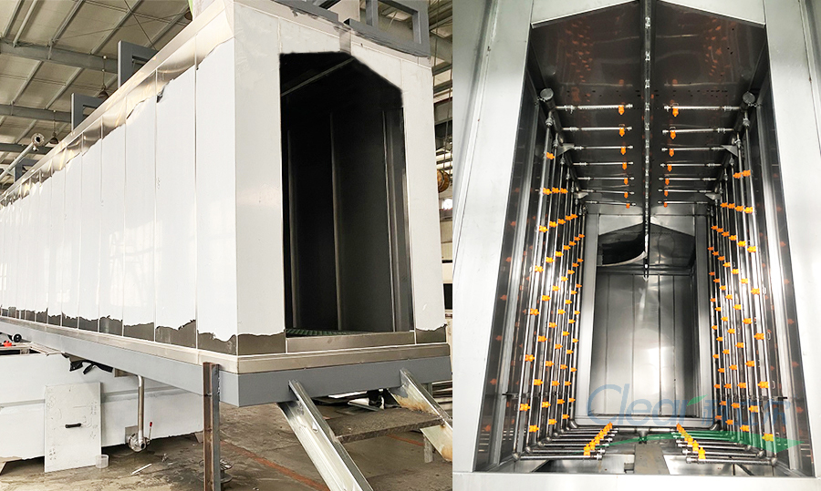 Spray Pretreatment System – Clear Powder coating line